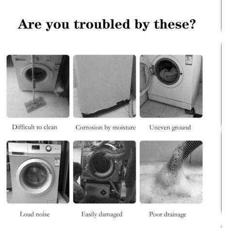 Set of 4 Rubber Washing Machine Pads, Anti-Vibration Washing Machine ...
