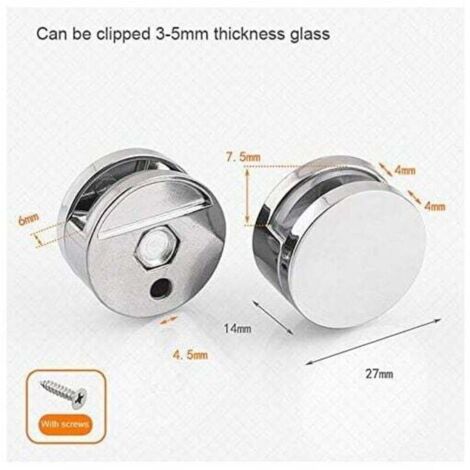 Mirror Wall Mount, Round Mirror Glass Clamp, Mirror Hook, Mirror ...
