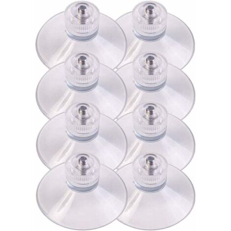 10 suction cups Ø 40 mm with M4x10 mm thread and knurled nuts, transparent