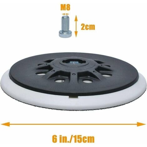 150 mm (6 inch) 8-hole sanding pad compatible with Bosch Festool ETS ...