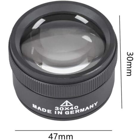 30x Magnification Metal Handheld Optical Magnifying Glass, Pocket ...
