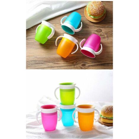One Blue and One Green Cup – Miracle 360 Learning Cups, Pink/Purple, 2-Pack