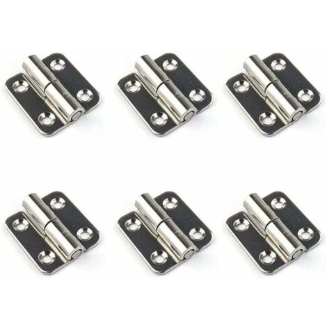 Set of 6 detachable 3.7 cm hinges - Removable door hinges - Made of 304 ...