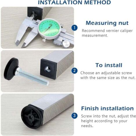 M10 x 50 mm Adjustment Screw, Adjustment Foot Screw, Furniture Screw