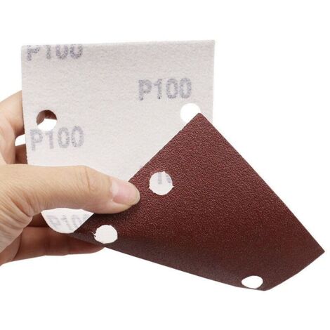 Abrasive paper for orbital sander, 93 x 185 mm, 8 holes, rectangular ...