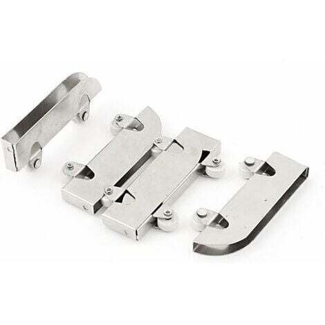 4pcs Sliding Glass Door Rollers Double Wheels Stainless Steel 5mm