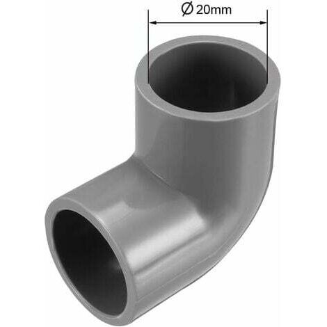 sourcing map 10pcs 20mm PVC Elbow 90° Pipe Fitting Grey Adapter (Inner ...