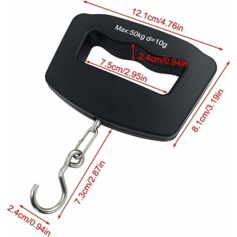 50kg 10g LCD Home Electronic Digital Portable Hanging Weight Hook ...