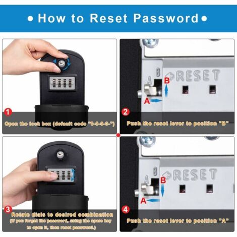 [New Generation] Large Secure Key Box with Code & Emergency Keys, Wall ...