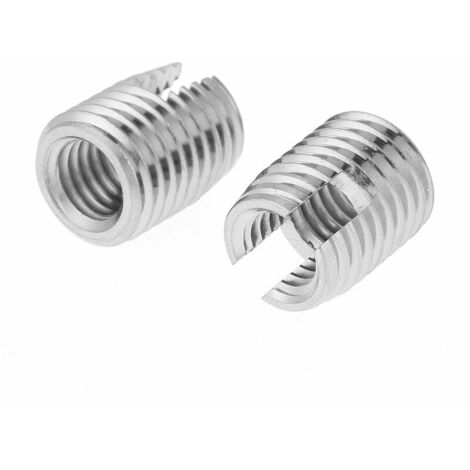 M8x15mm Self-Tapping Threaded Inserts, SUS303 Stainless Steel Helical ...