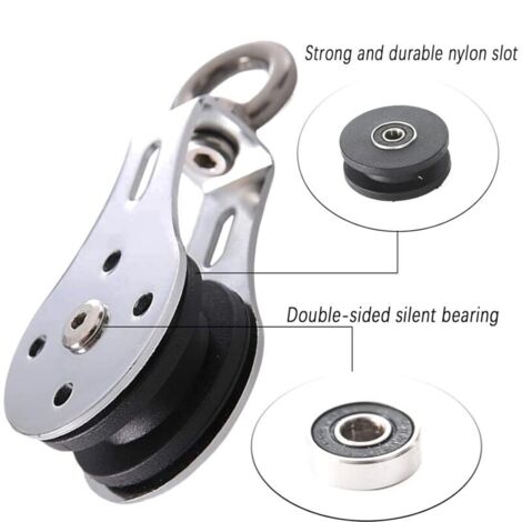 Block Pulley, 360° Rotating Traction Wheel, Stainless Steel Block ...