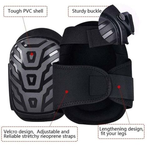 Heavy-Duty Professional Gel Knee Pads, Easy to Attach for Work ...