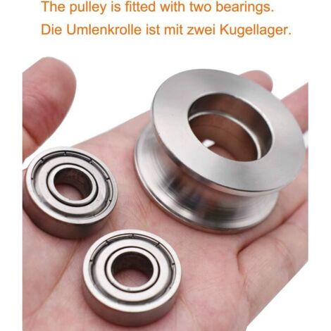 Pulley block for ropes made of 304 stainless steel, maximum load 500kg ...