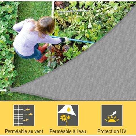 Waterproof Garden Courtyard Sunshade Sail Right Angle UV Awning Pool ...