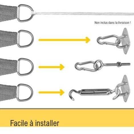 Waterproof Garden Courtyard Sunshade Sail Right Angle UV Awning Pool ...