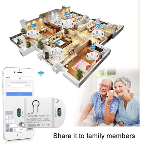 Smart Wi-Fi Switch, Home Fuse, Mobile Phone Sync Remote Control for ...
