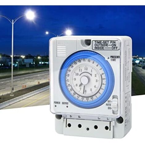 Mechanical Time Relay for Analog Clocks, 220V AC, 16A, 15 Minute ...