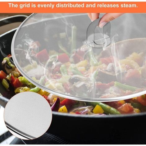 3-Piece Splash Guard, Pot Splash Guard, Pan Splash Guard, Stainless ...