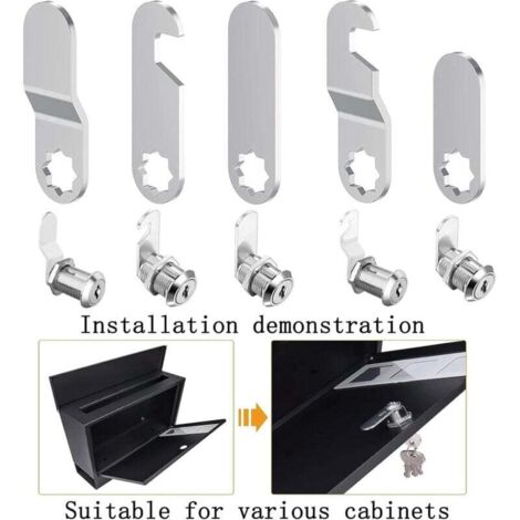 Mailbox Security Lock with Furniture Lock, 5 Keys per Drawer, Cam Lock ...