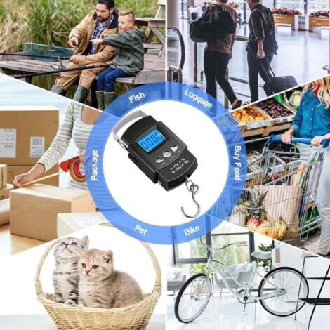 Electronic Luggage Scale, Portable Electronic Fishing Scale with LCD ...