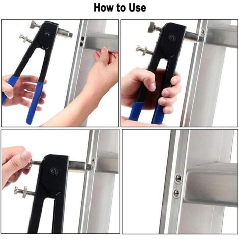 86 Piece Rivet Pliers Set with Rivet Gun and Threaded Insert and ...