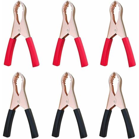 70mm Long Car Battery Alligator Clips, 50A Insulated Battery Clamps ...