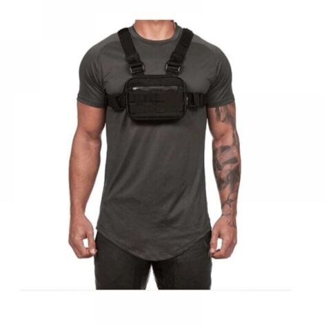 Chest Bag for Women and Men, Hip-Hop Streetwear, Adjustable Fanny Pack ...