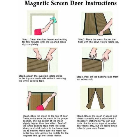 Magnetic Fly Screen Door, Self-closing, 90x200cm (35x79 inches)