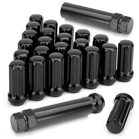 M14x1.5 Wheel Nuts 24pcs 14mm x 1.5mm 7 Teeth Drive Bevel Gear Nuts 5cm ...