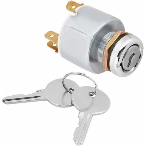 Ignition Switch, Universal 12V Engine Start Switch, 3 Position ON/OFF ...