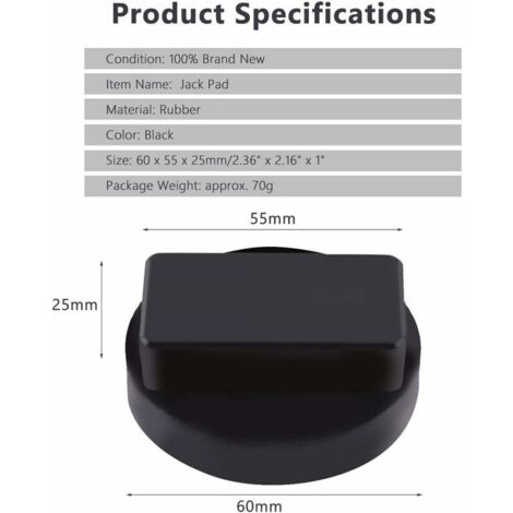 Jack protection block, rubber lifting plate, tool frame protection ...