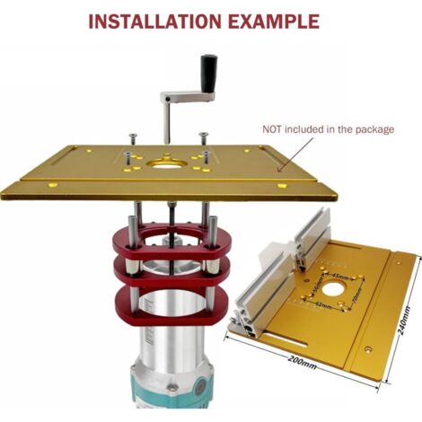 Milling Lift Kit, Metal Milling Lift System for Table Saw Insert Base ...