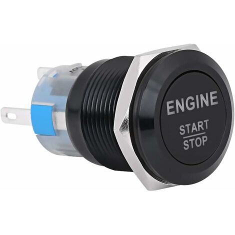 Universal 12V Car Engine Start Switch with White LED and Push Button ...