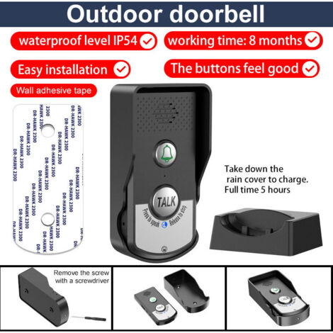 H8 Two-Way Intercom System, Long Range Wireless Doorbell, Easy ...