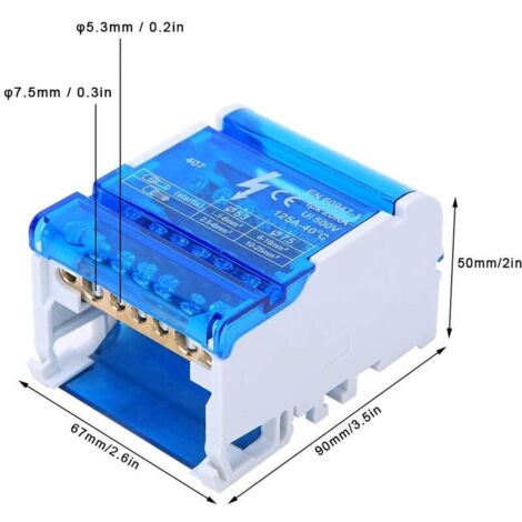 Terminal Block Distribution Box, Wiring Block, Power Distribution, 4 ...