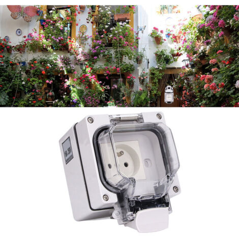 IP66 Outdoor Socket, Waterproof Wall Socket Housing, French Standard ...