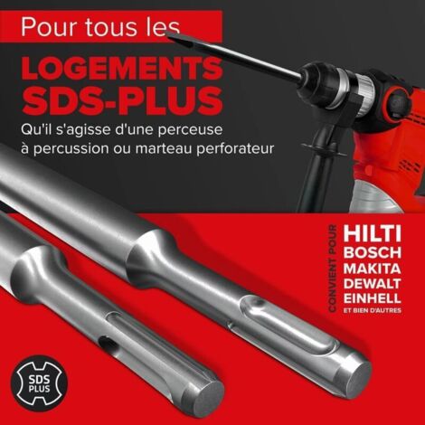 Set of 4 SDS Plus chisels - round handle, electric hammer, four-point ...