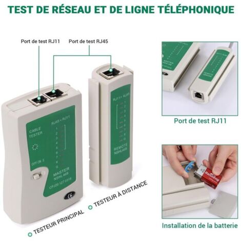 9-in-1 Professional Network Tester, Network Cable Repair Tool Kit ...