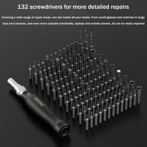 Small 145-in-1 screwdriver set with precision magnetic screwdriver bits ...