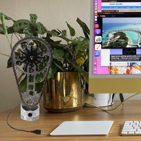 Creative Rotating Gear Clock, Personalized Desk Clock, Industrial ...