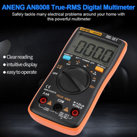 ANENG AN8008 True-RMS Digital Multimeter AC/DC Ammeter Current Ohm Meter