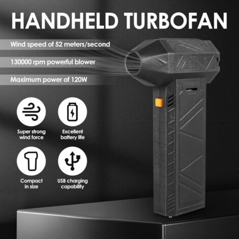 Mini Jet Blower, Cordless Dry Blower Super Jet 130,000 RPM, Mini Turbo ...