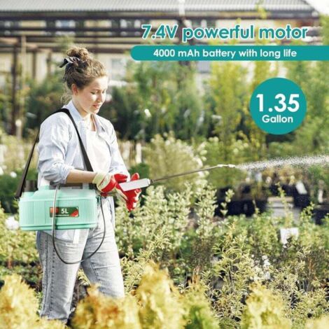 5L 3.7V Electric Sprayer, Green, for Agriculture/Garden