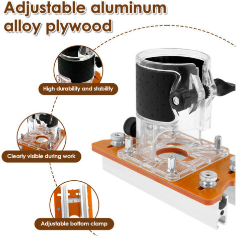 2-in-1 Invisible Fixing Slot Support, Router Base for Woodworking ...