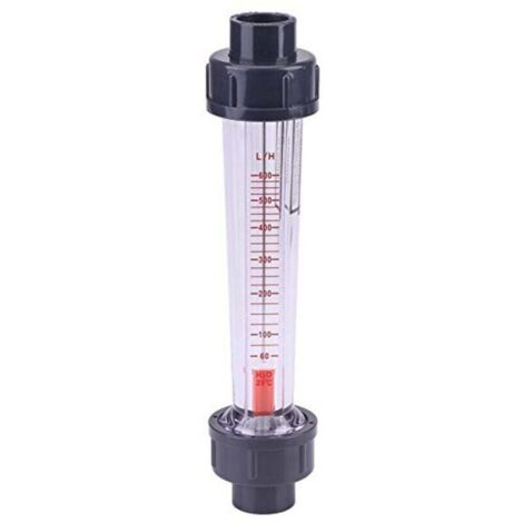 Plastic rotameter water flow meter 60-600L/H LZS-15D Liquid Tube Flow ...