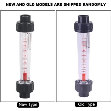 Plastic rotameter water flow meter 60-600L/H LZS-15D Liquid Tube Flow ...