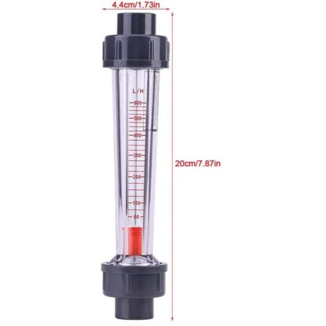 Plastic rotameter water flow meter 60-600L/H LZS-15D Liquid Tube Flow ...