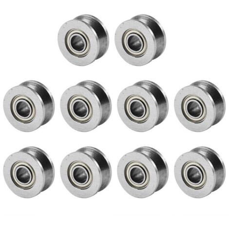 Miniature Steel V-Spline Guide Pulley Rail Ball Bearing V624ZZ Double ...