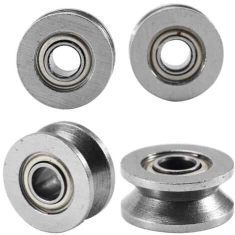 Miniature Steel V-Spline Guide Pulley Rail Ball Bearing V624ZZ Double ...