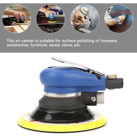 Pneumatic air-powered random orbital sander, 10,000 rpm rotation AT-980 ...